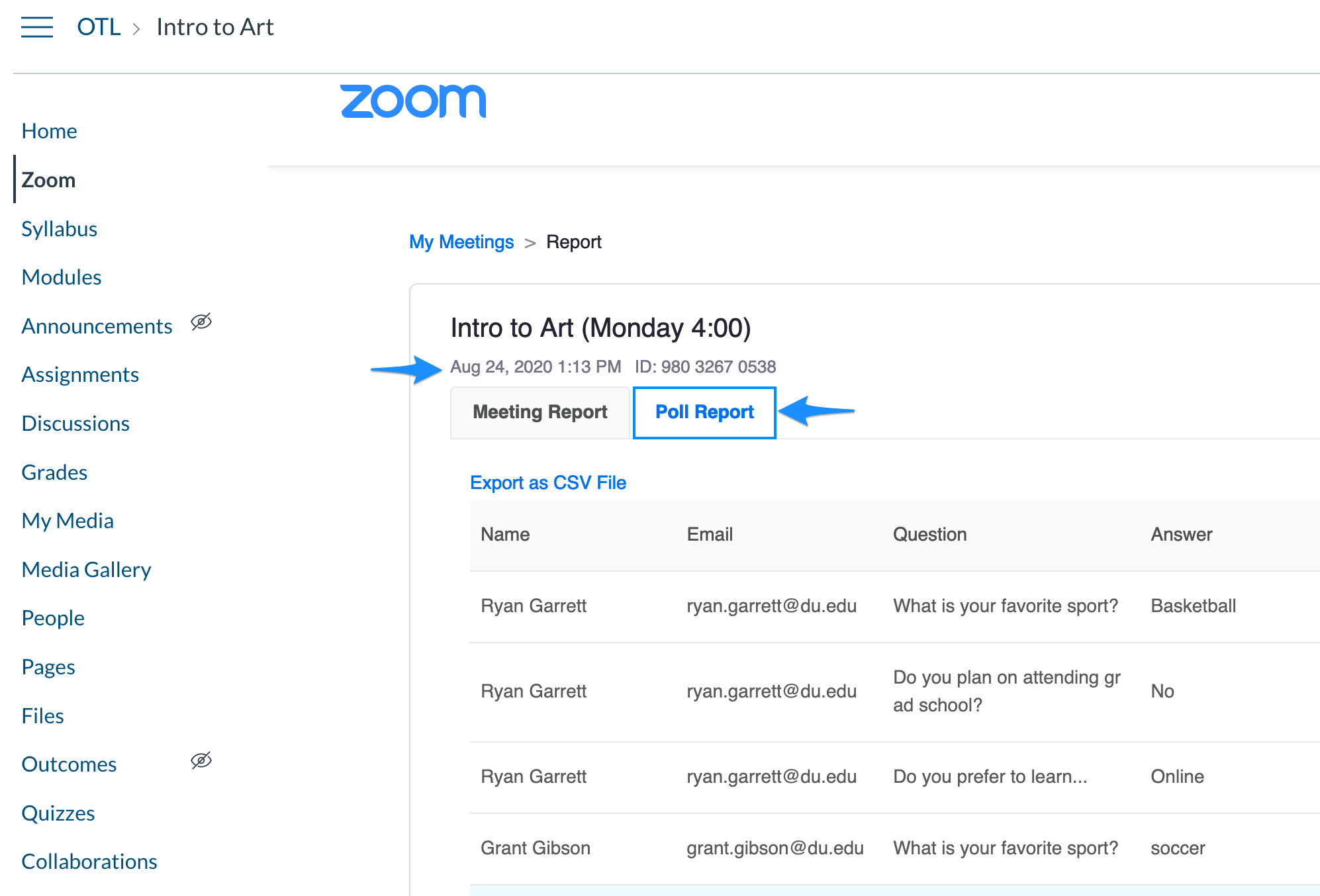 Zoom – Taking Class Attendance – DU Ed-Tech Knowledge Base